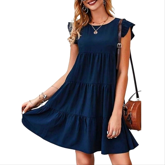 kirundo | Dresses | Newkirundo Navy Blue Dress | Poshmark